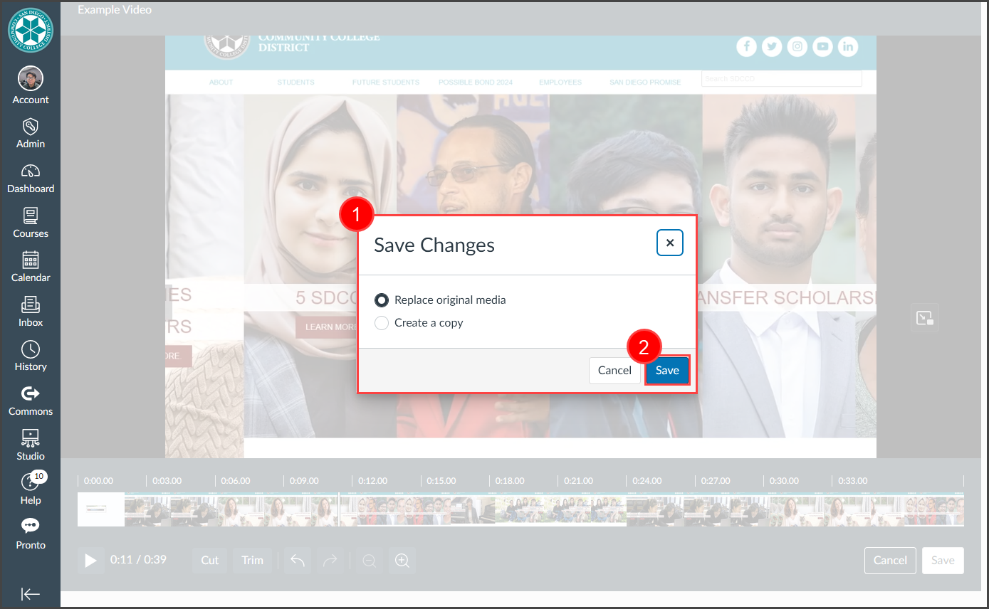 Canvas Studio | San Diego Community College District